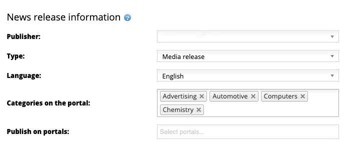 Step 1 Create News Release Support Site